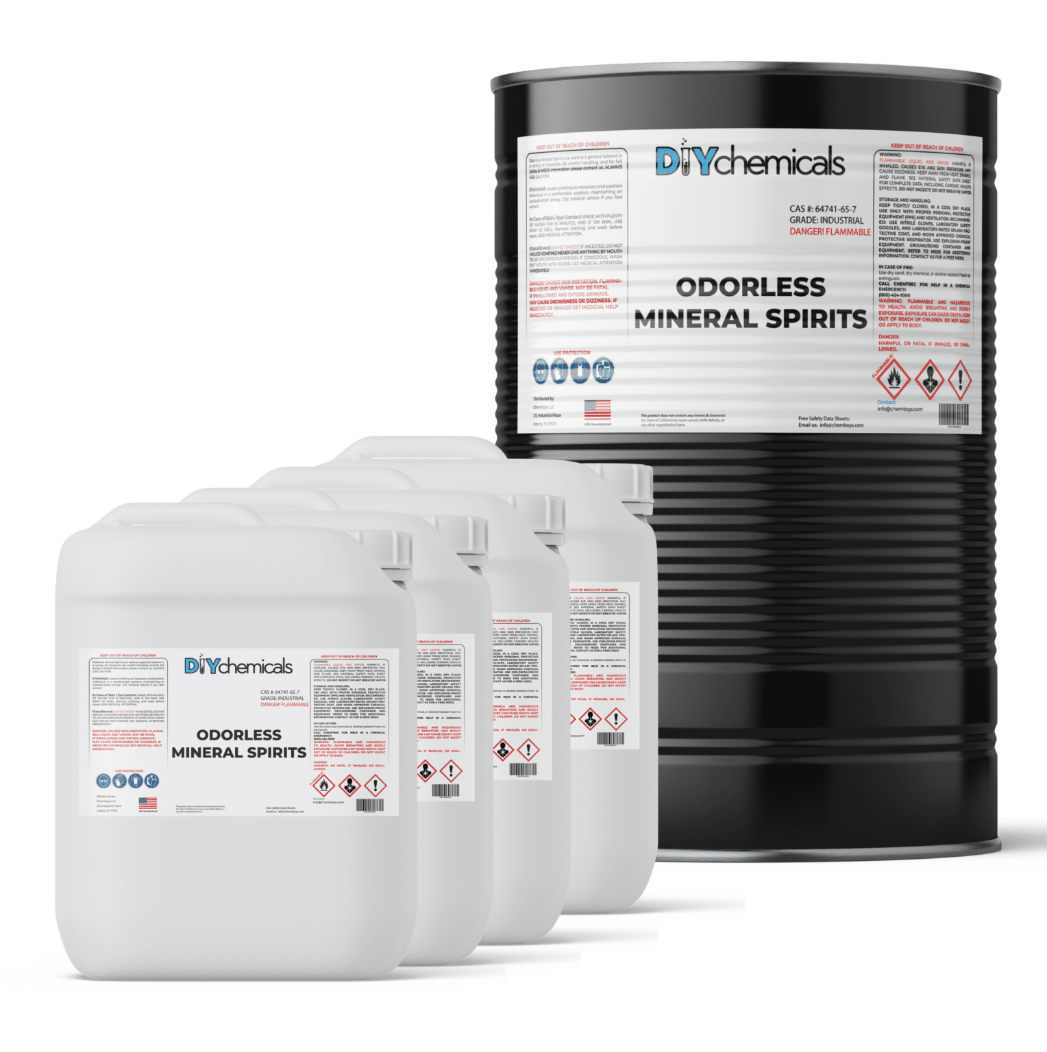 Odorless Mineral Spirits (OMS) - Paint Thinner, Industrial Solvent, DIY ...