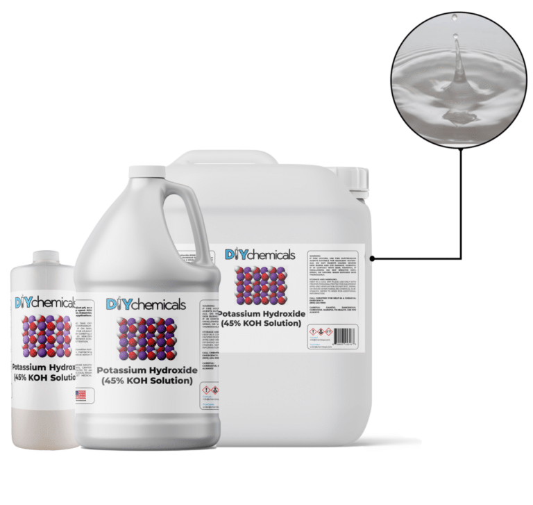 Potassium Hydroxide Liquid (KOH) - 45% Concentration DIYChemicals