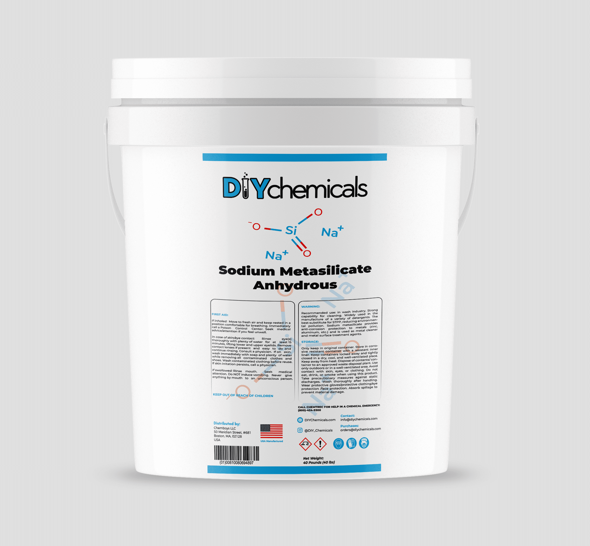 Sodium Metasilicate - 99%+ Concentration, General Purpose Chemicals ...