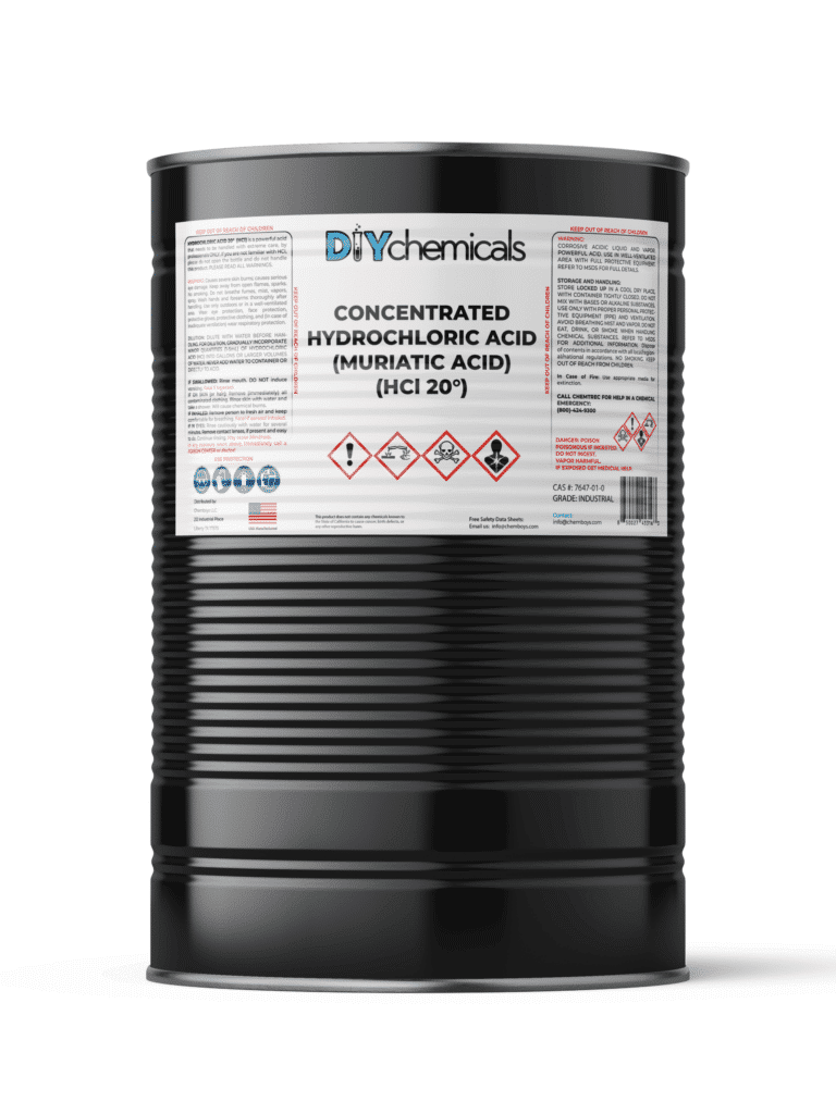 Hydrochloric Acid (Muriatic Acid, HCl 20°) - 31.5% Concentration ...