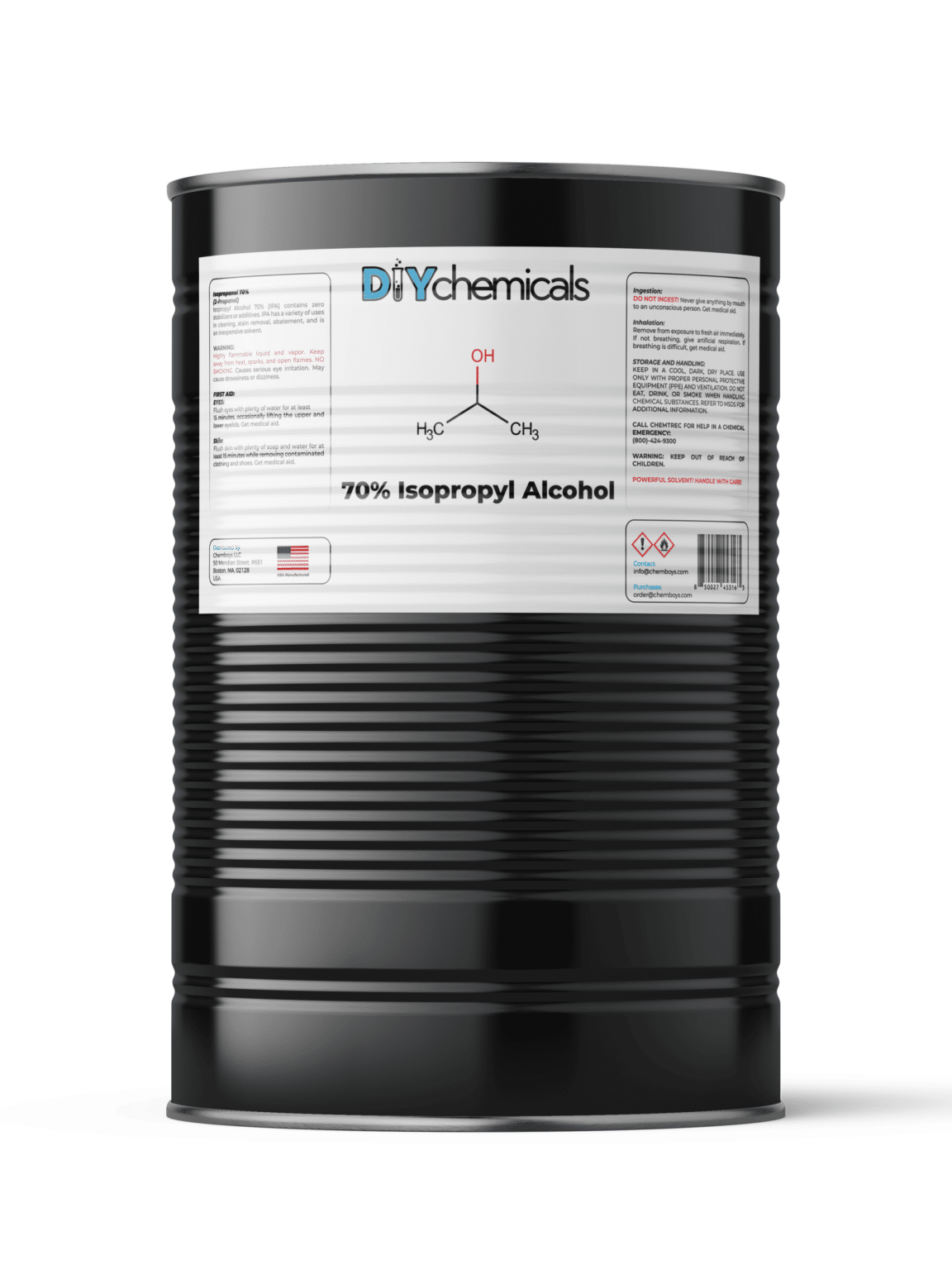 Isopropyl Alcohol (Isopropanol) - Multiple Concentrations - DIYChemicals