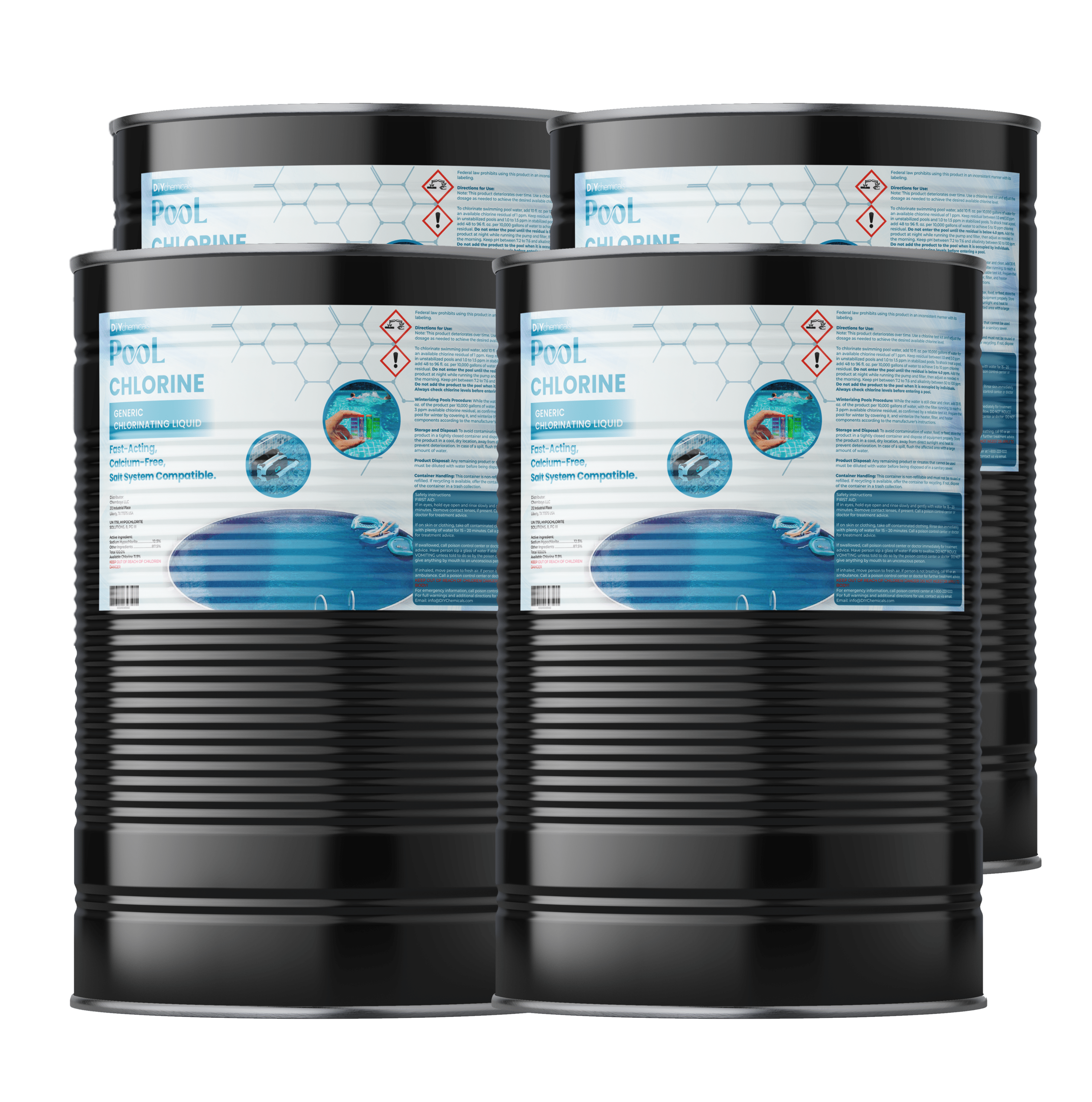 Liquid Chlorine - 12.5% Sodium Hypochlorite