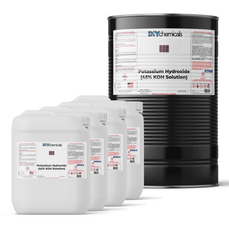 Potassium Hydroxide Liquid (KOH) - 45% Concentration DIYChemicals